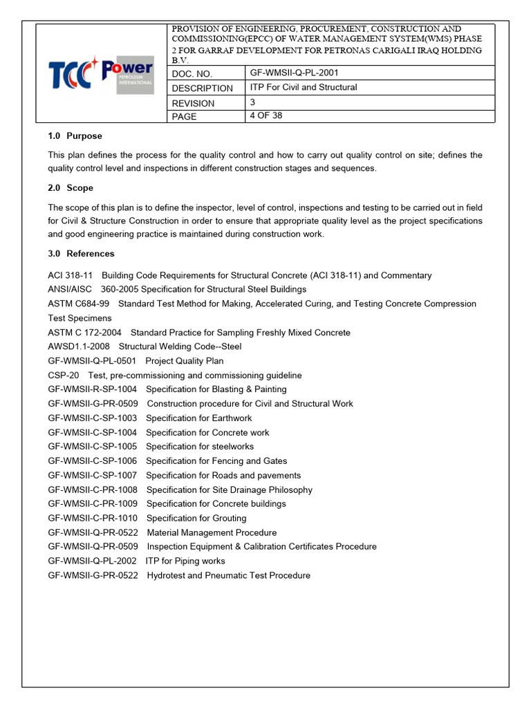 EPCC Quality Control Plan for WMS | PDF | Specification (Technical ...