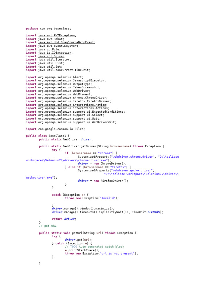 BaseClass.docx | PDF | Software | Software Engineering