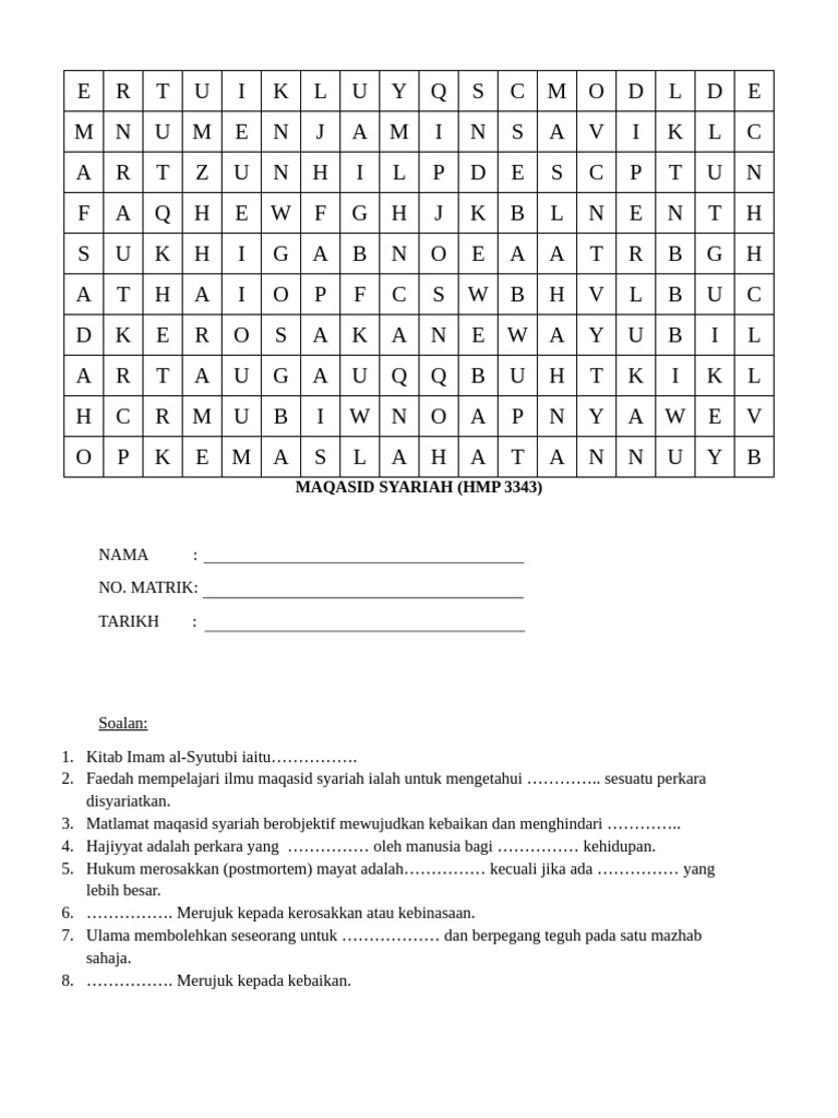 Wordsearch | PDF