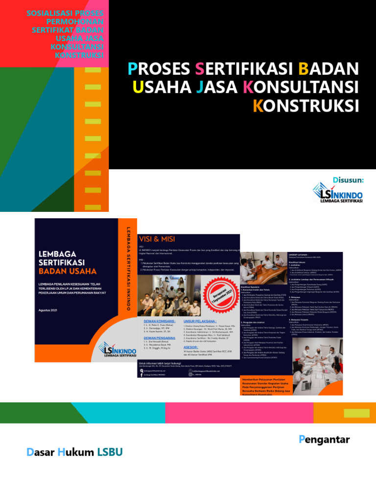 Sosialisasi Proses PERMOHONAN SBU Jasa Konsultansi Konstruksi 1 | PDF