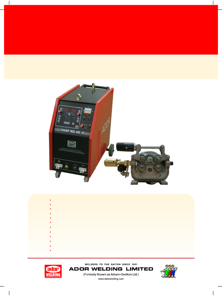 CHAMP MIG 400 Digital Welding System | PDF | Amplifier | Welding
