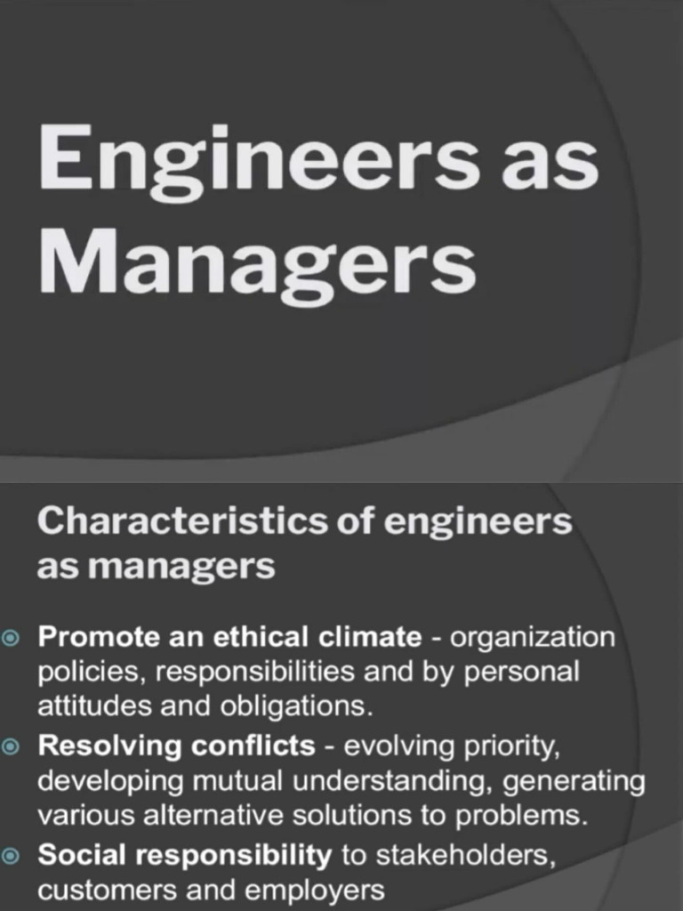 Engineers As Managers | PDF