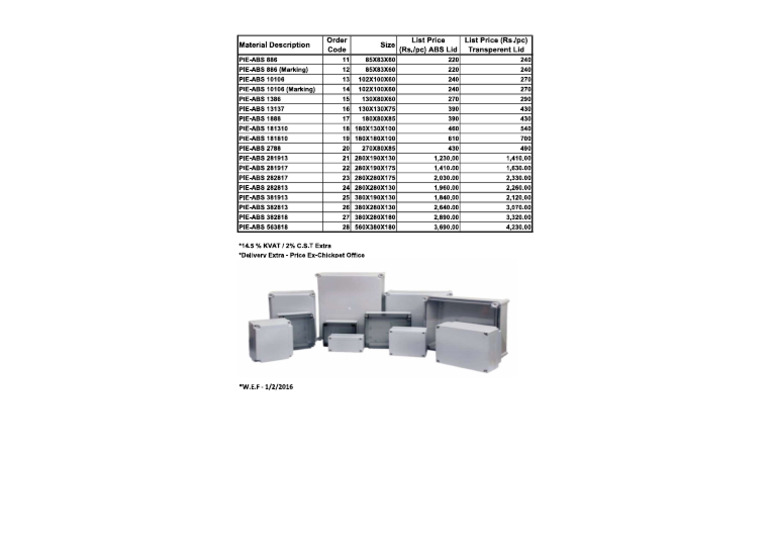 ABS_Box Size_Price not valid | PDF