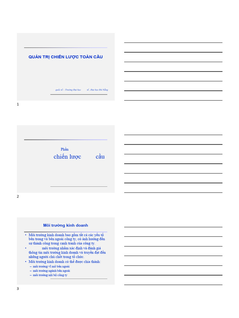 Global Strategic Management - Chapter 2 - Macro Environment - V-Handouts | PDF