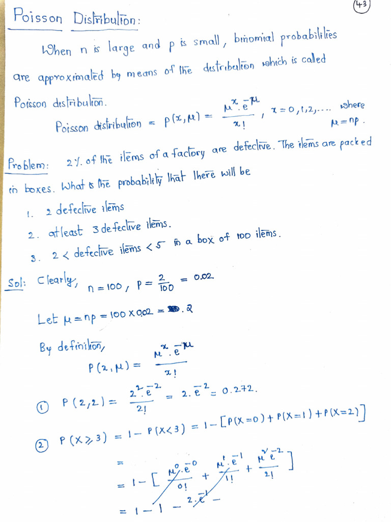 Poisson and Normal Distribution Analysis | PDF