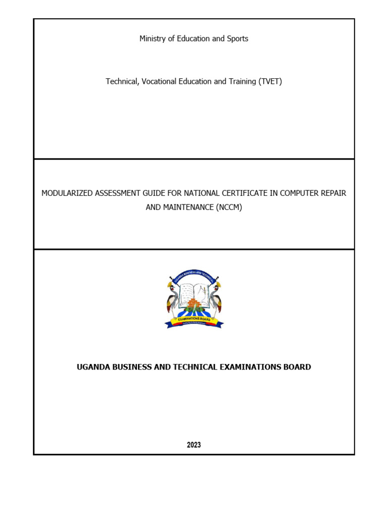 MODULAR National Certificate in Computer Repair and Maintenance | PDF ...