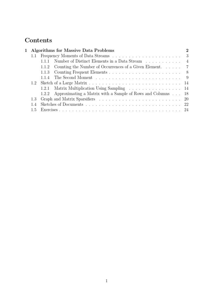 Algorithms For Massive Data Problems | PDF | Matrix (Mathematics) | Variance