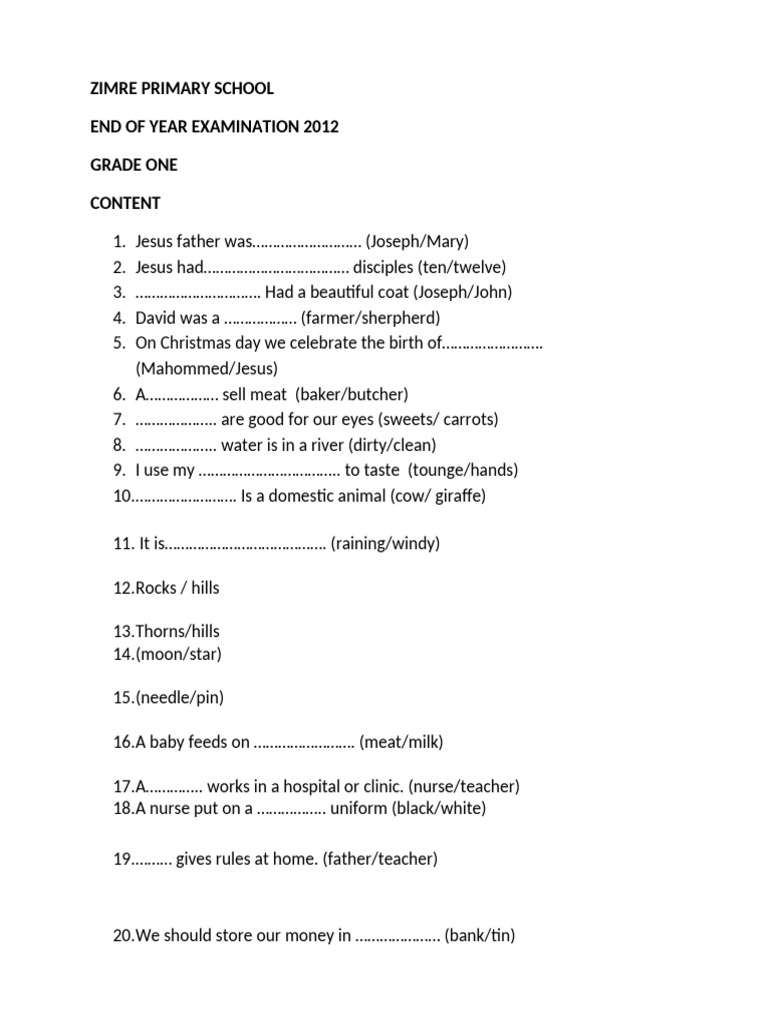 Grade 1 Content | PDF