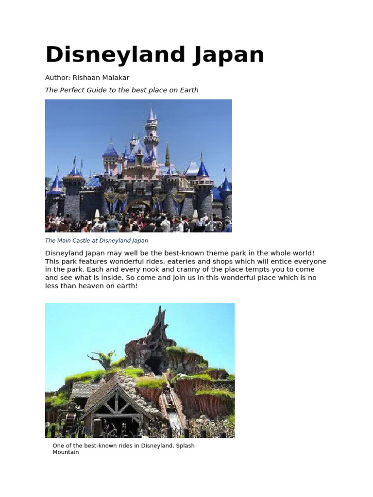 Disneyland Japan | PDF | Disneyland