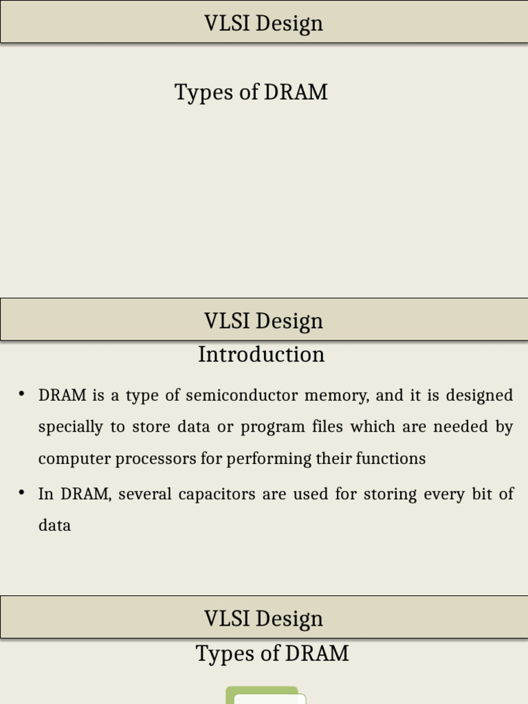 Types of DRAM | PDF | Dynamic Random Access Memory | Computer Architecture