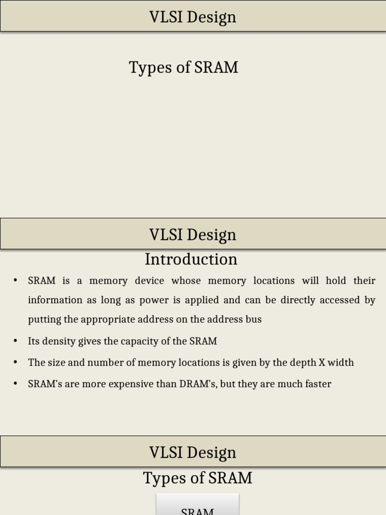 Types of SRAM | PDF | Random Access Memory | Central Processing Unit
