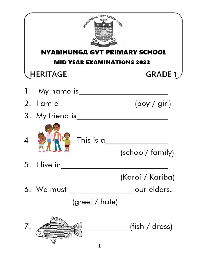 Grade 1 Heritage | PDF