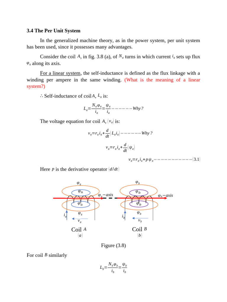 Lecture 4 The Per Unit System in 19-10-2023 | PDF | Inductor | Inductance