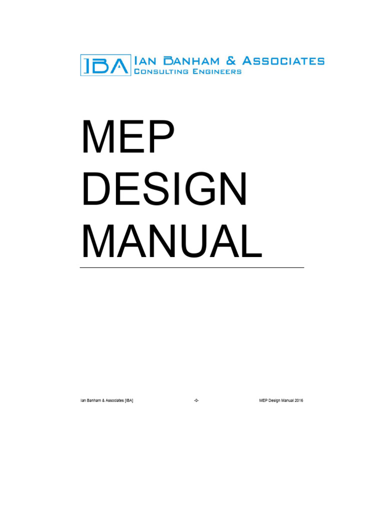 Mep Design Manual - Iba | PDF | Ventilation (Architecture) | Air ...