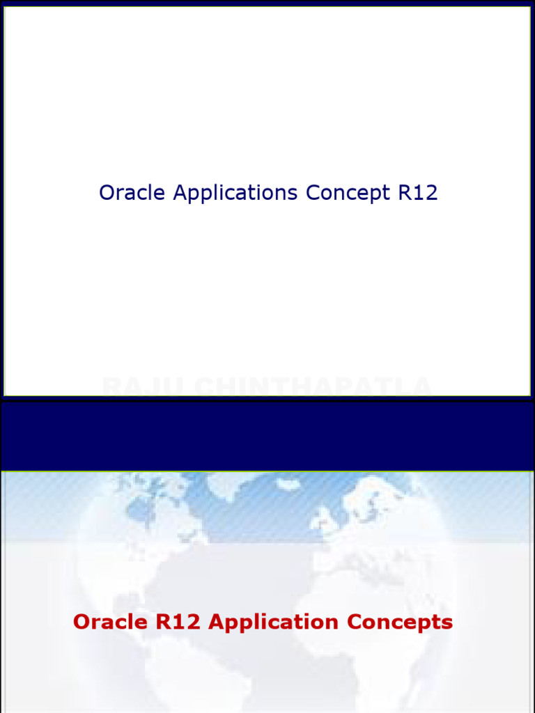 Oracle R12 Application Concepts | PDF | Accounts Payable | Databases