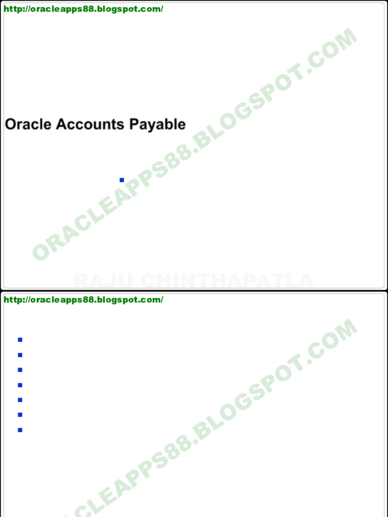 Oracle Payables | PDF | Accounts Payable | Invoice