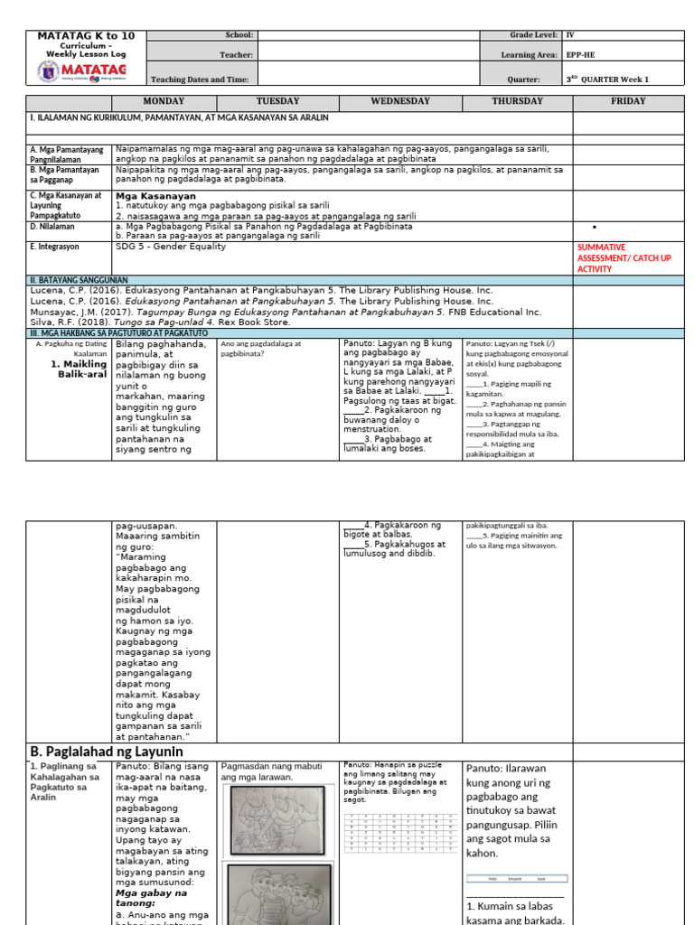 DLL - Epp He 4 - Q3 W1 Final | PDF