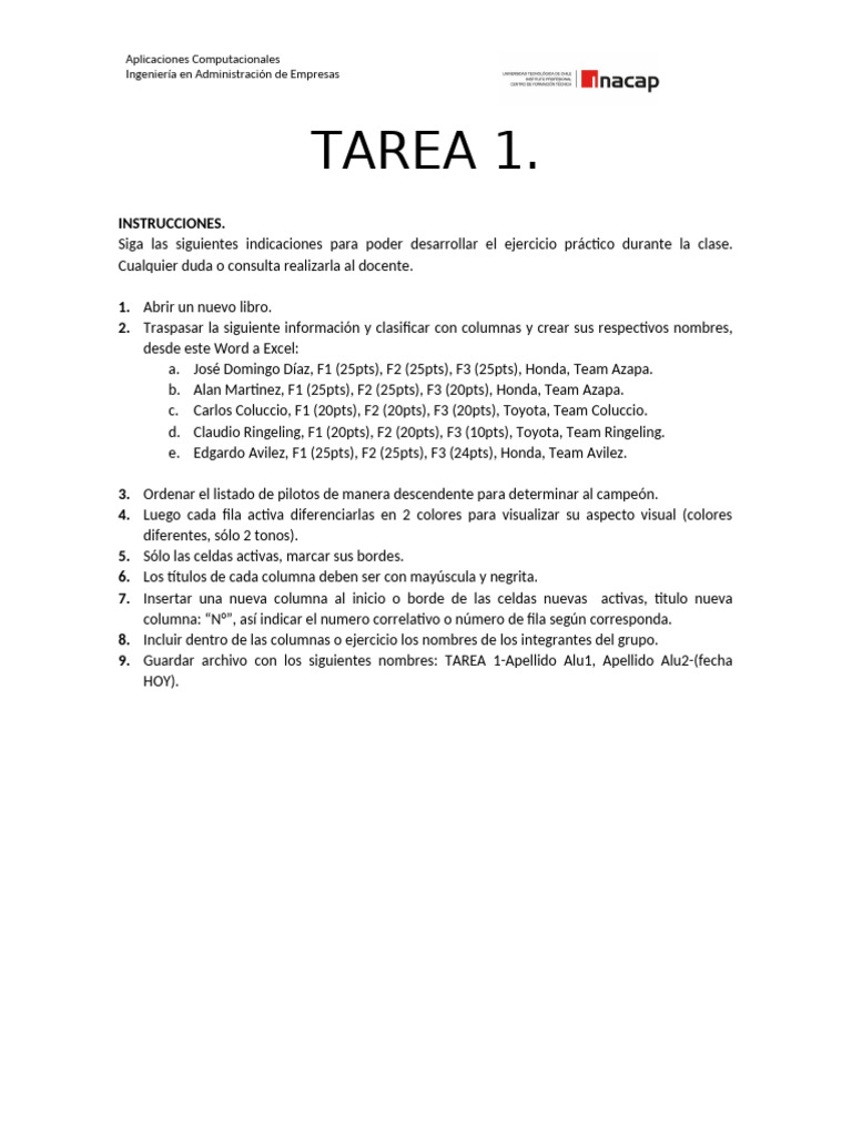 Ac-Tarea 1-Ejercicios 01-Formatos, Celda, Tabla | PDF