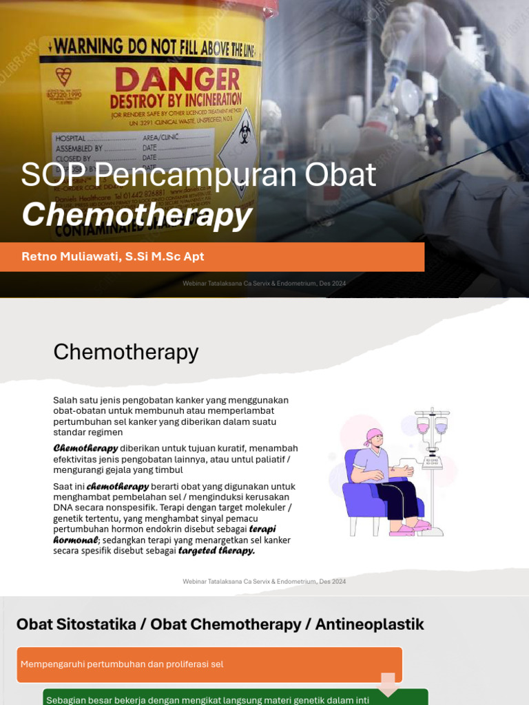 SOP Pencampuran Obat Kemoterapi | PDF