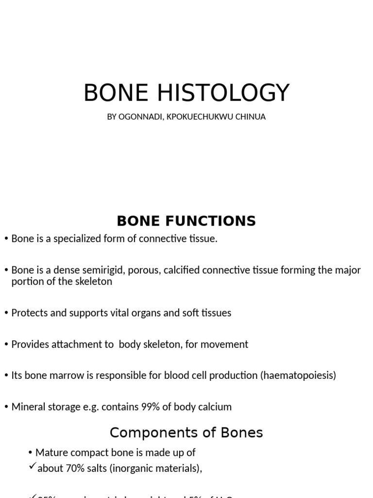 Bone Histology (Godfrey Lectures) | PDF | Bone | Osteoblast