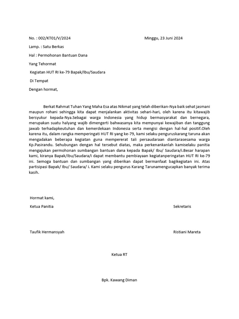 Proposal Agustusan | PDF