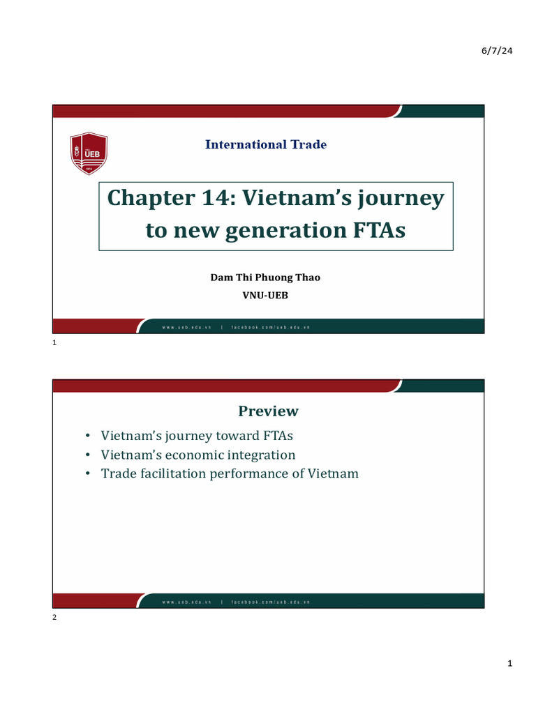 Chapter 14. FTA | PDF | Vietnam | World Trade Organization