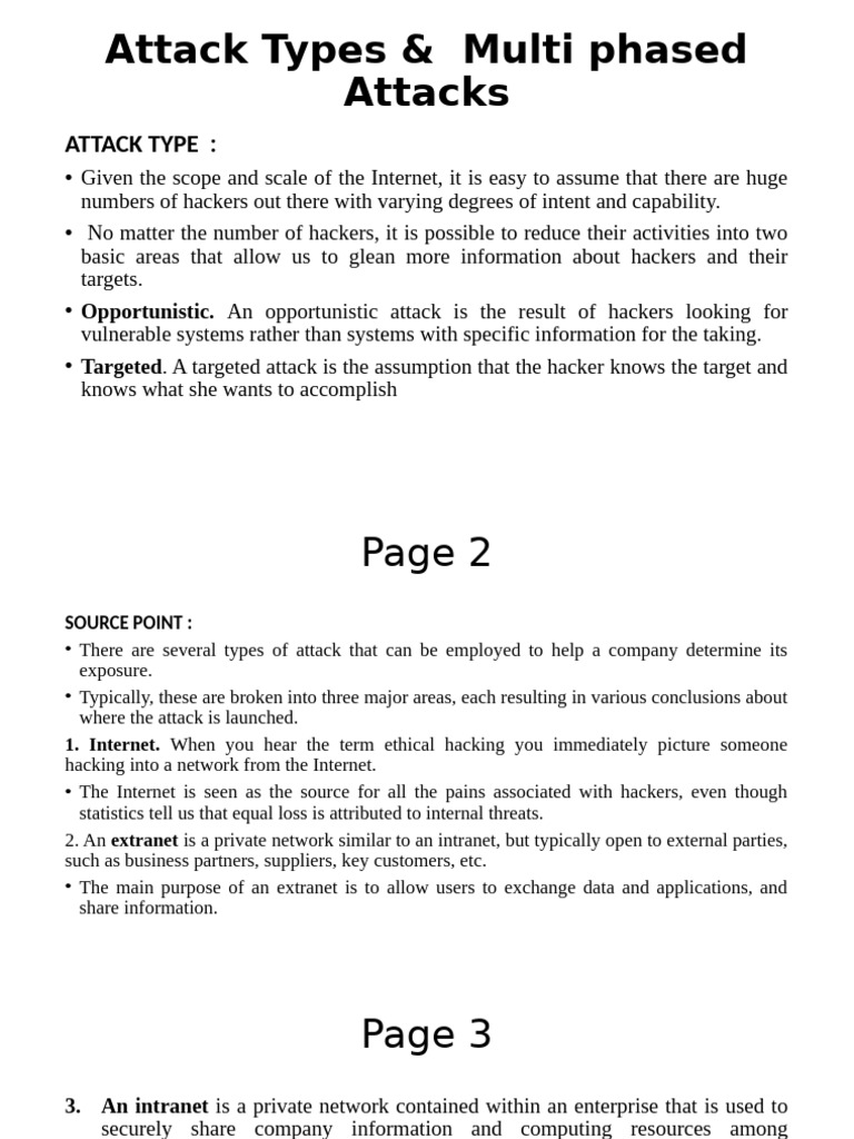 Attack Types & Multi Phased Attacks Ppt | PDF | Security Hacker | Computer Network