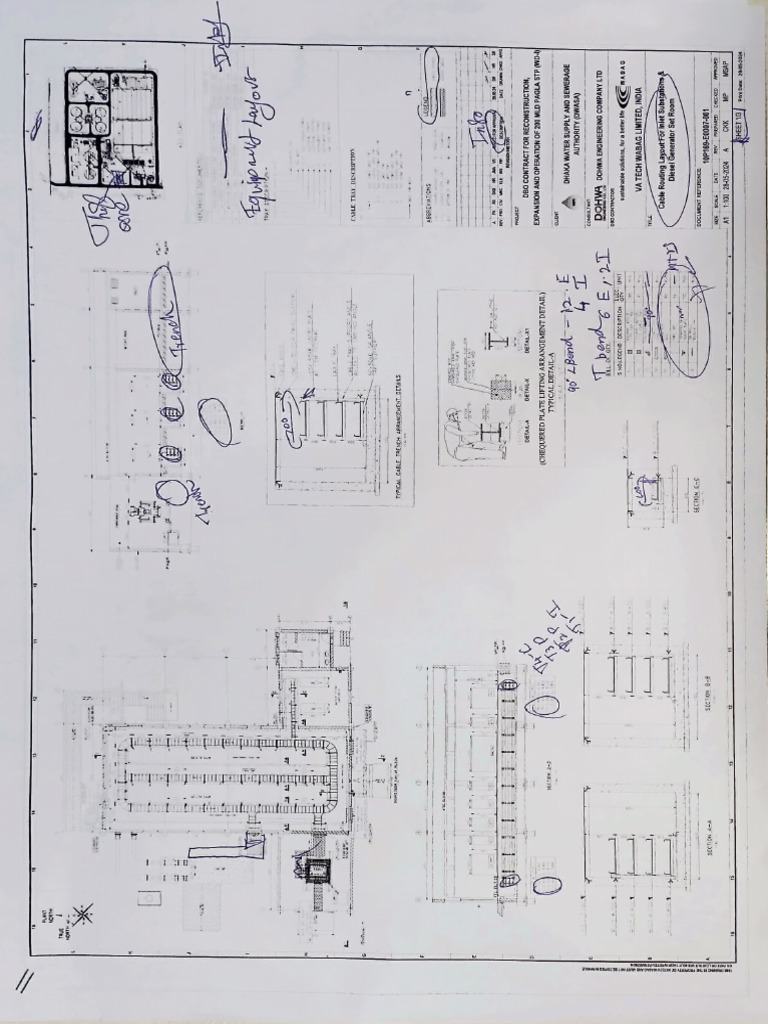 Cable routing layout For sub station & Diesel generator set room ...