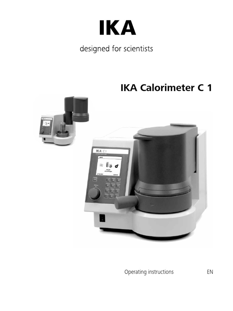 IKA Calorimeter C 1: Operating Instructions EN | PDF | Combustion | Water