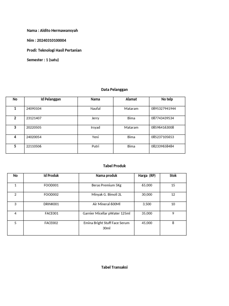 Nama - Aldito H-WPS Office | PDF
