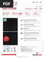 Waaree Data Sheet | PDF | Solar Cell | Solar Power