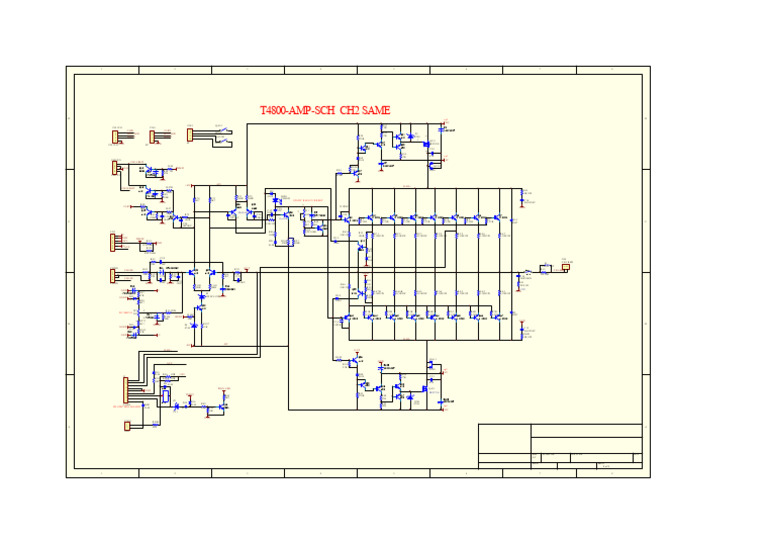 T4800-4CH AMP 维修 Schematic | PDF