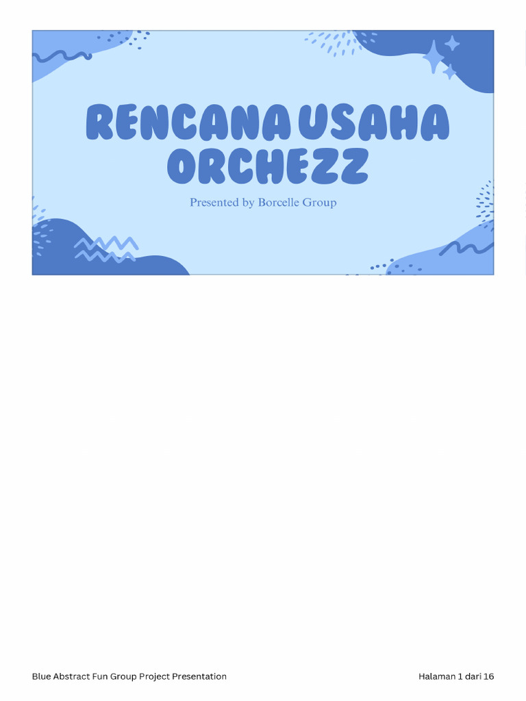 Blue Abstract Fun Group Project Presentation | PDF