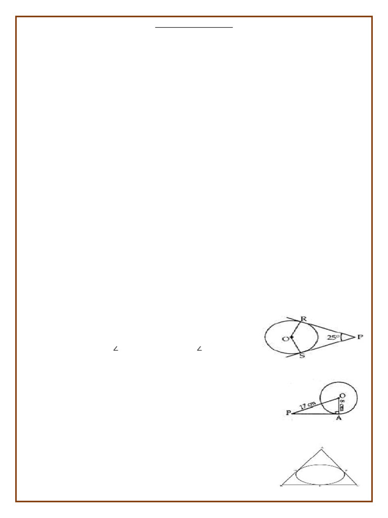 Circles - MCQ For Practice | PDF | Circle | Perpendicular