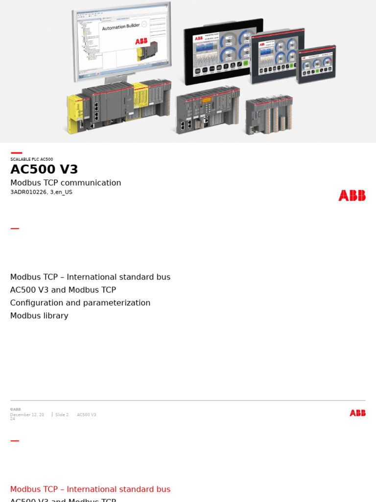AC500 V3 Modbus TCP 3ADR010226 3 en US | PDF | Internet Protocol Suite | Transmission Control ...