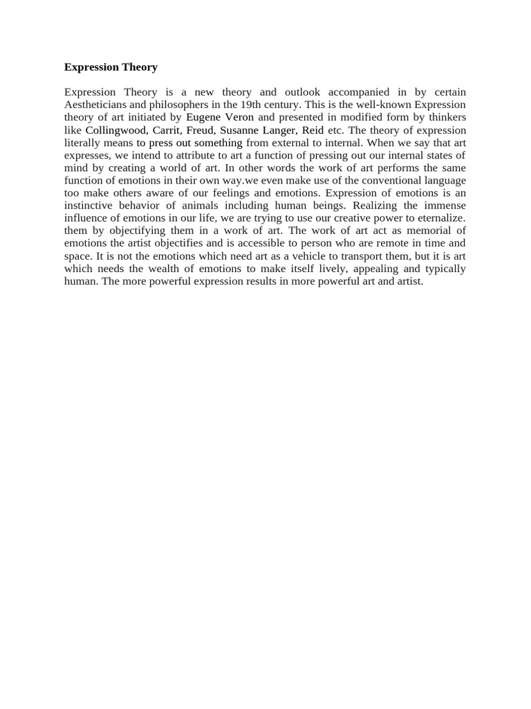 Expression Theory | PDF