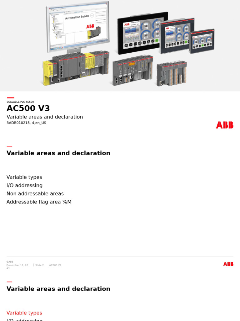 AC500 V3 Variable Areas and Declaration 3ADR010218 4 en US | PDF ...