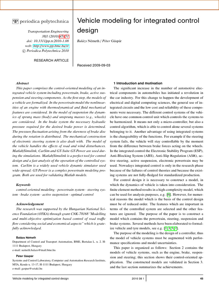 Vehicle_modeling_for_integrated_control_design | PDF | Anti Lock Braking System | Automatic ...