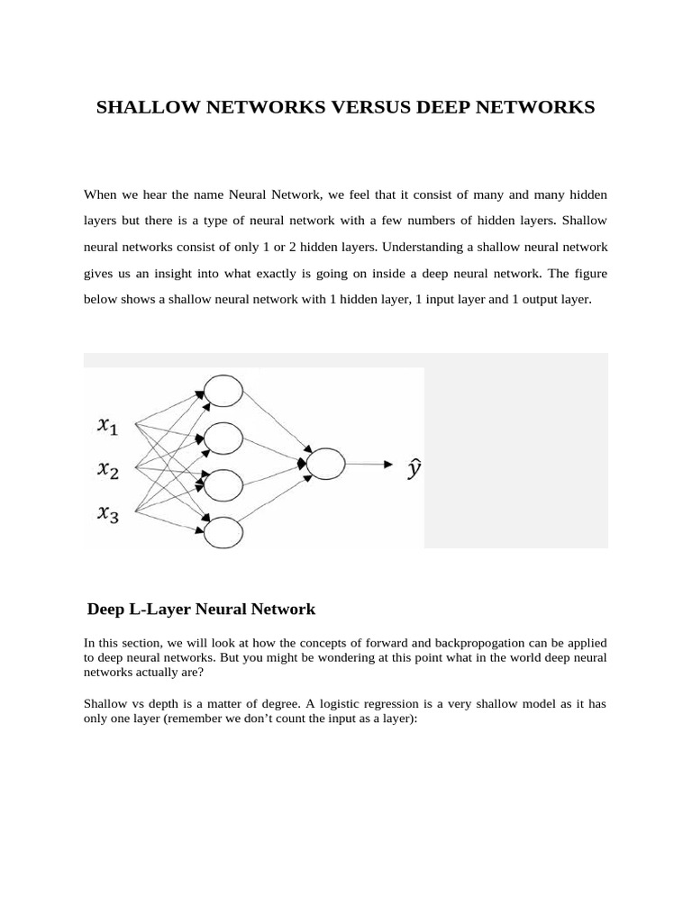 Shallow Networks Versus Deep Networks Pdf Artificial Neural Network
