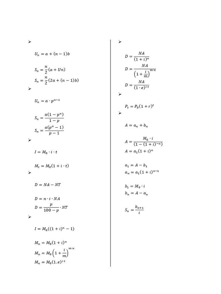 Rumus Matematika Bisnis | PDF