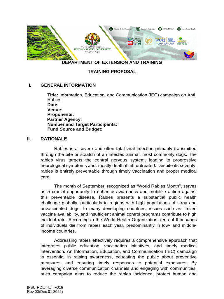 IEC on Anti Rabies | PDF | Rabies | Preventive Healthcare