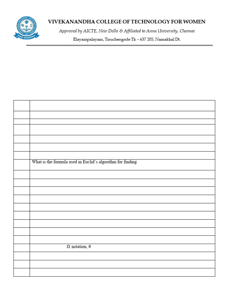 Computer Science Algorithm Question Bank | PDF | Dynamic Programming ...