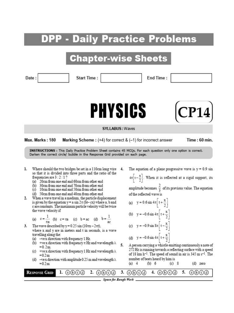 DPP-CP14 | PDF | Waves | Sound