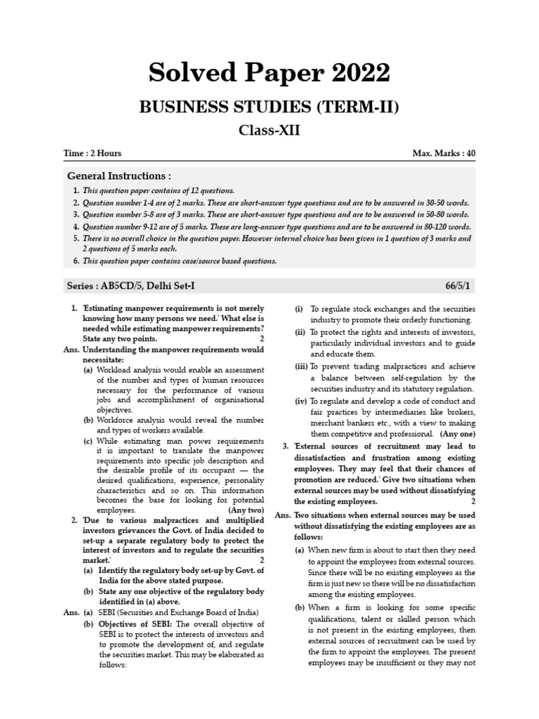 Solved Paper 2022 Term II | PDF | Dividend | Taxes