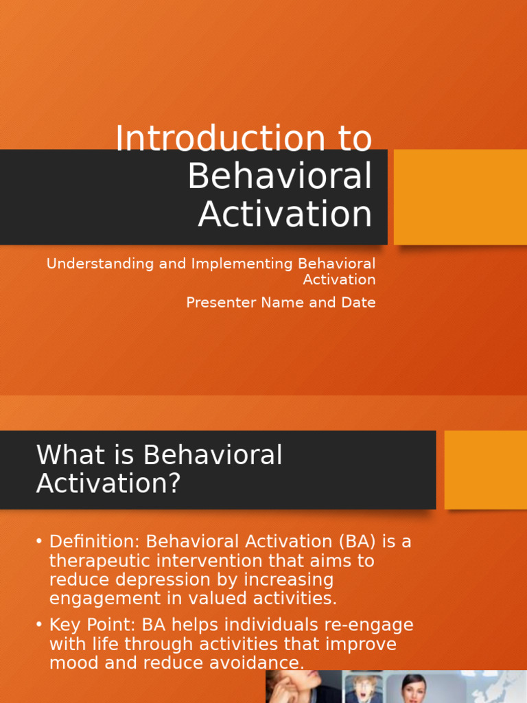 Introduction to Behavioral Activation | PDF | Behaviour Therapy ...