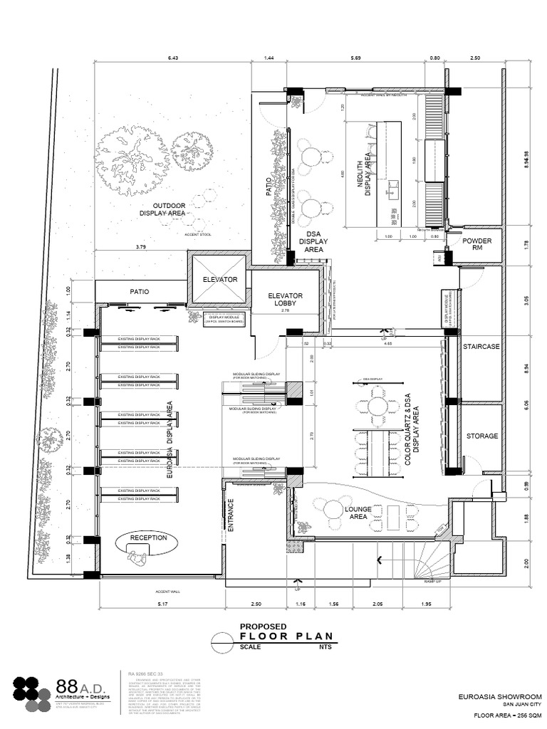 Proposed Floor Plan for Euroasia Showroom | PDF
