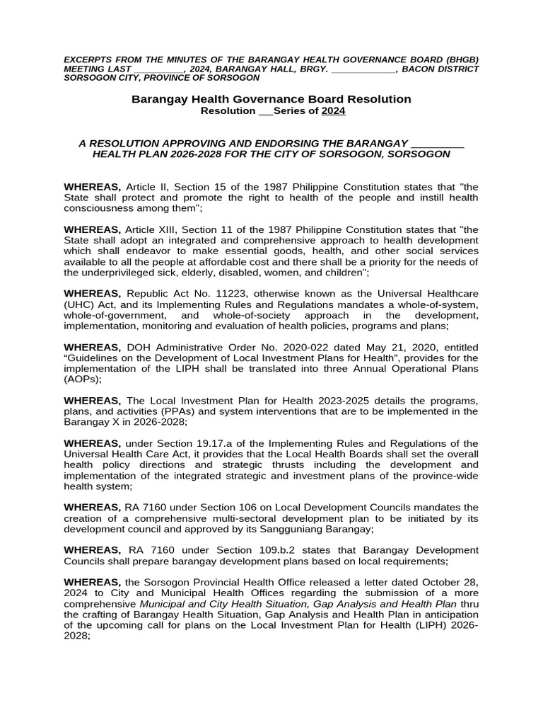 BHGB Adopting BHP | PDF | Government | Justice