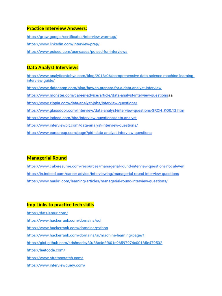 Data Analyst Interview Preparation Guide | PDF | Data Analysis