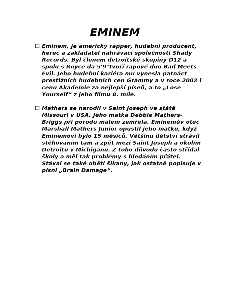 Eminem | PDF