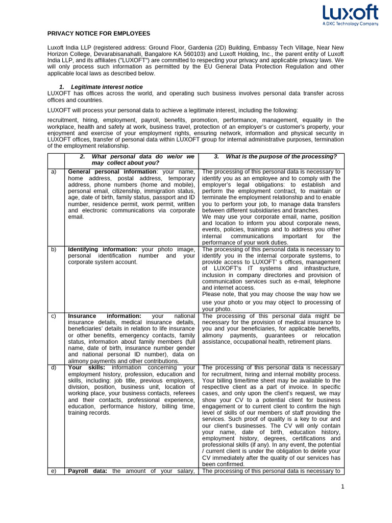 Employee Privacy Guidelines | PDF | Employment | Information Privacy